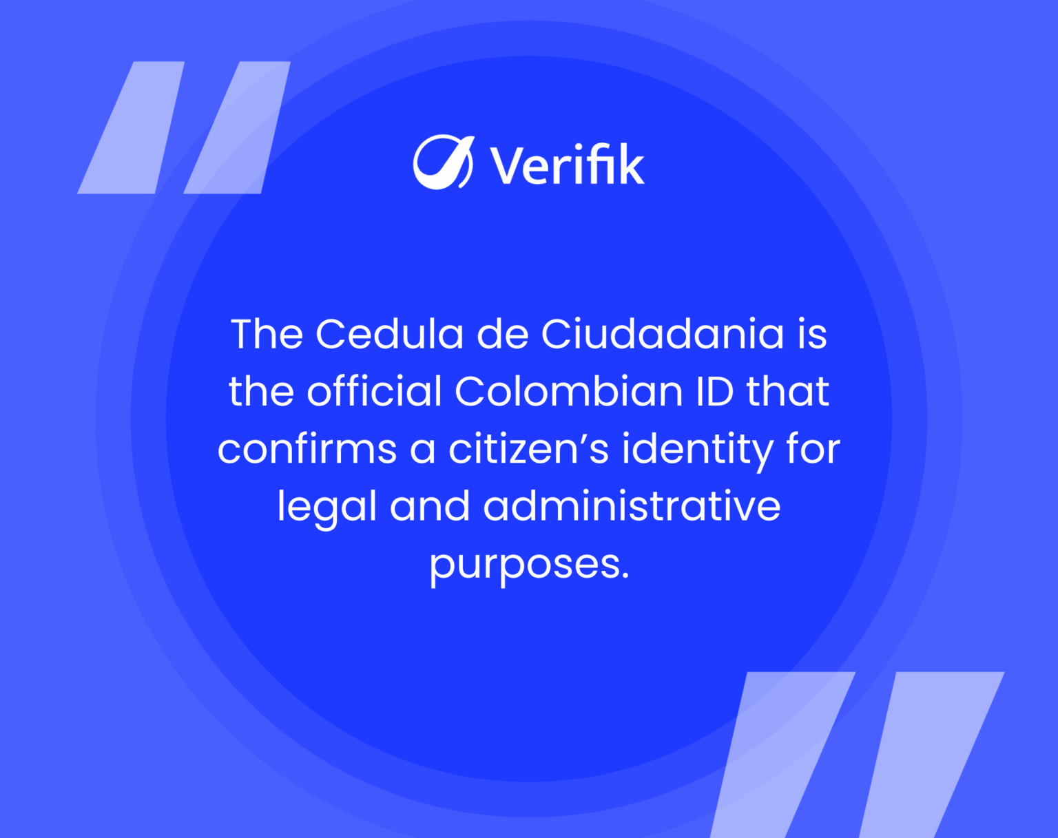 Quick ID Verification in Colombia with Cédula de Ciudadanía